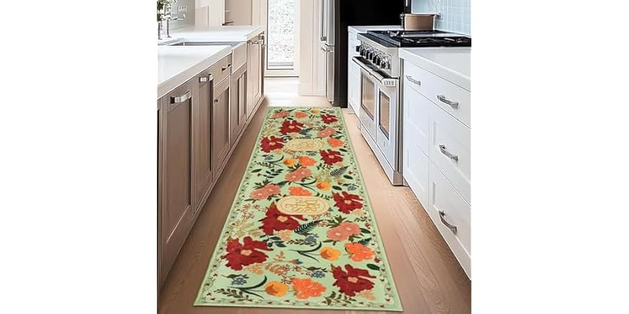 ROTTOGOON Floral Hallway Runner Rug 2'x8'