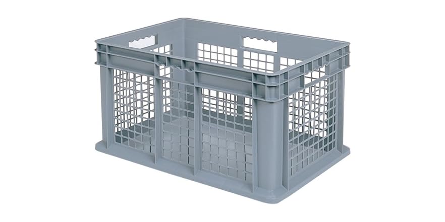 Case of 3 Akro-Mils 24" x 16" x 12" Mesh Side Wall Container Totes