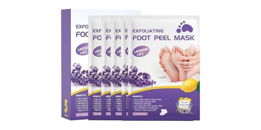 Dr.Pedi Dr.Pedi Foot Peel Mask (5 Pairs) Natural