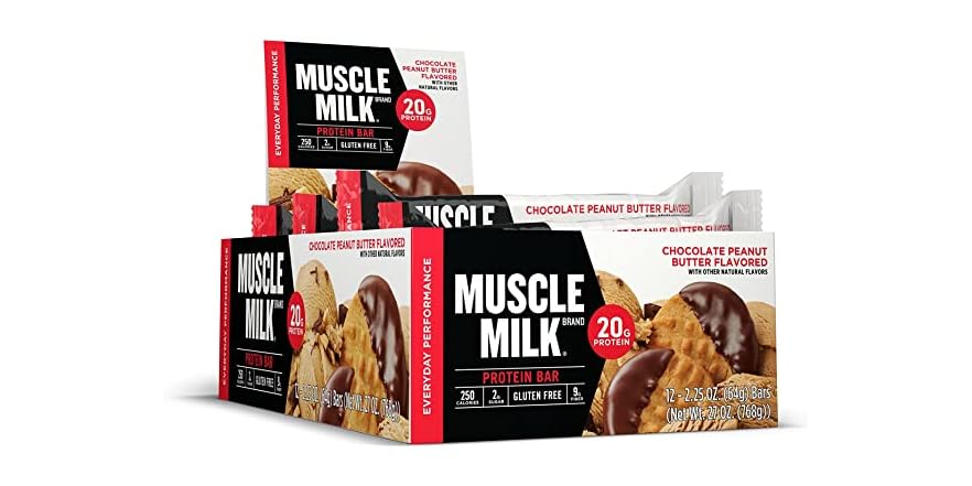 Muscle Milk Protein Bar, Chocolate Peanut Butter, 12 count