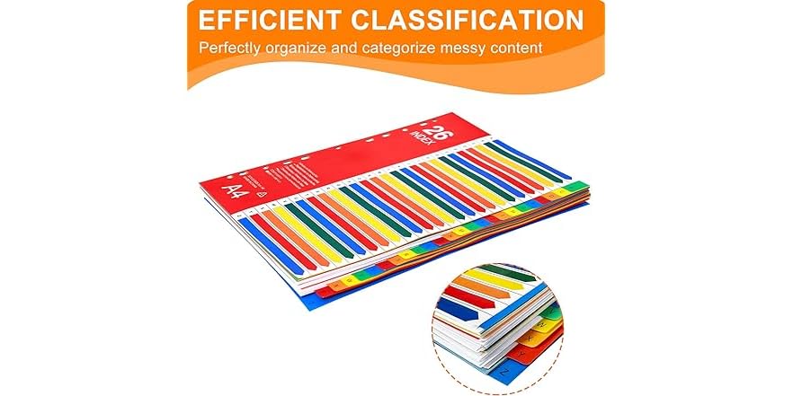3 Sets 26 Tab Alphabet Binder Dividers