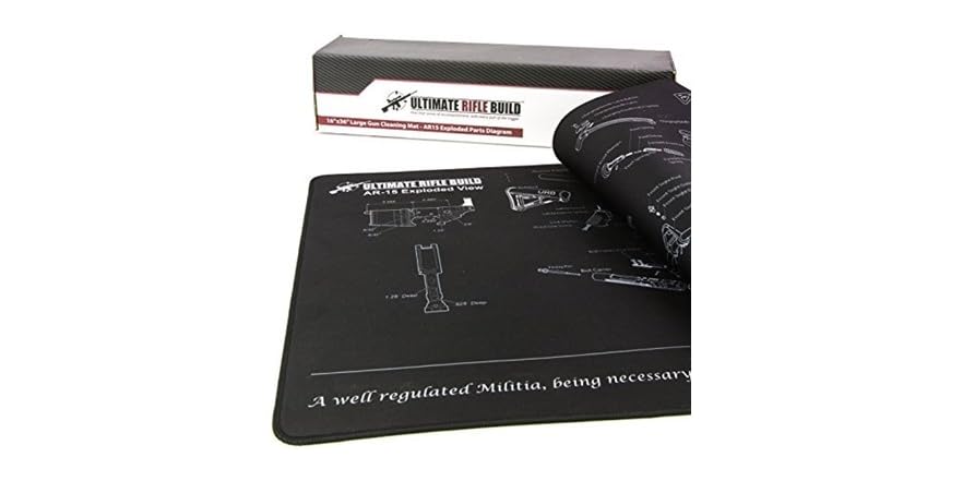 Ultimate Rifle Build Gun Cleaning Mat w/ Diagram