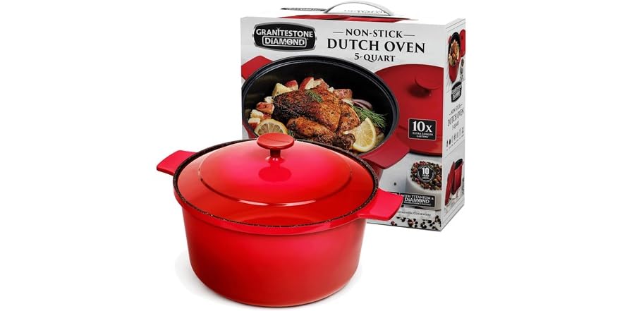 Multi-PK Aluminum Red Dutch Oven Pot