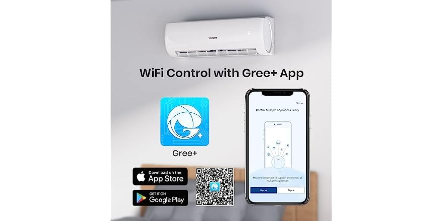TOSOT 12,000 BTU Mini Split AC WiFi-230V