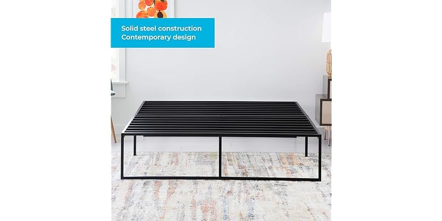 Linenspa Metal Platform Bed Frame, Queen