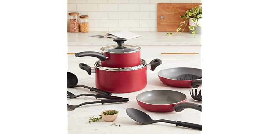 BELLA Kitchen Essentials Set, Red- 12-Piece