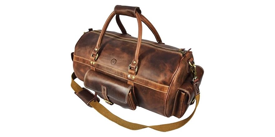 Aaron Leather Travel Duffel Bag