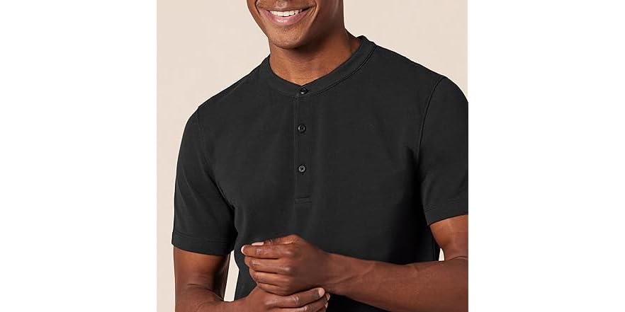 Amazon Men's Slim Shirt Pique Henley 2-Pack