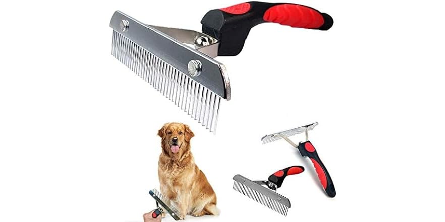 Grooming Rake for Long Hair Large Breeds