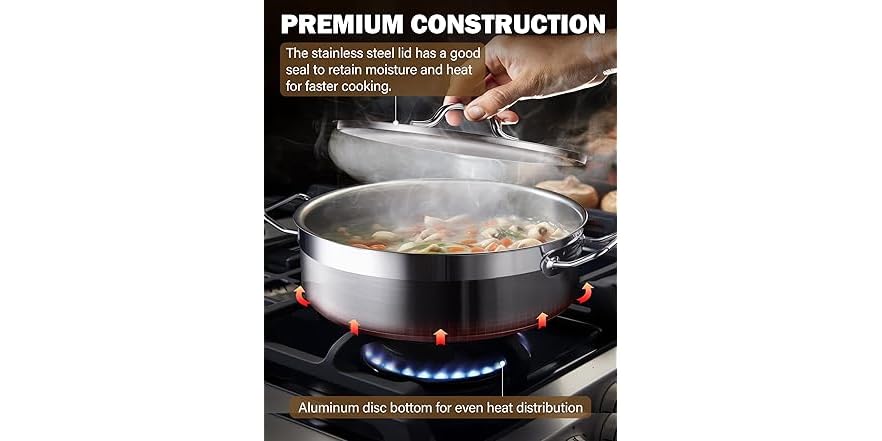 Cooks Standard 4Qt Deep Sauté Pan w/ Lid