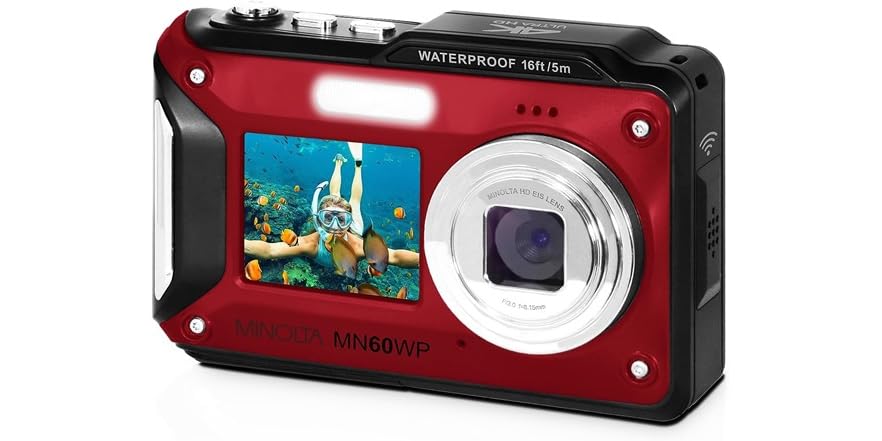 (NEW) Minolta 48MP / 4K Ultra HD Dual Screen Waterproof Digital Camera