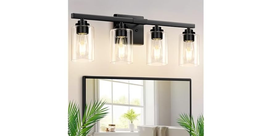 VerRon 4-Light Bathroom Light Fixtures, 27"