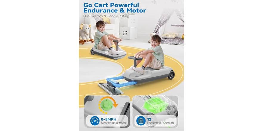 Go Kart with Floor Cleaning Function