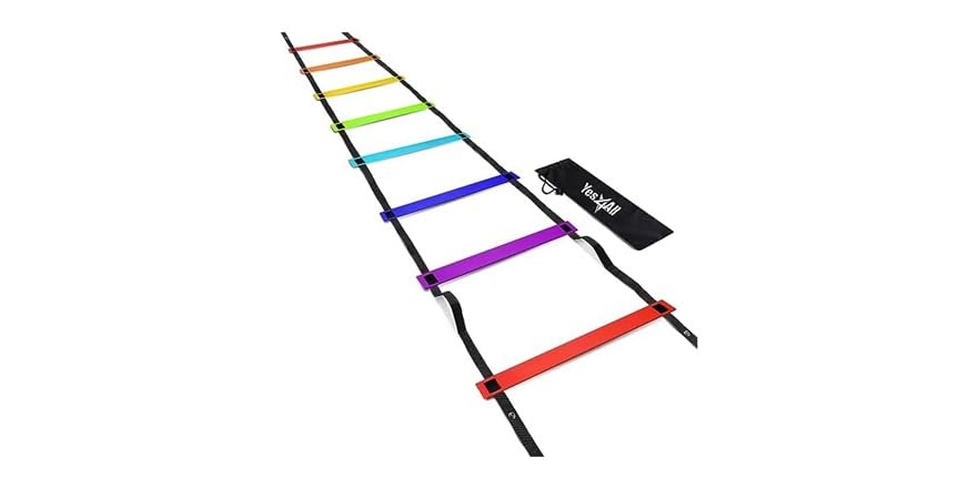 Yes4All Agility Ladder - 8 Rungs Rainbow