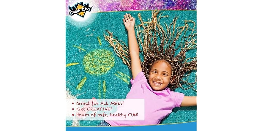 Chalk City Glitter Sidewalk Chalk 20 Pcs