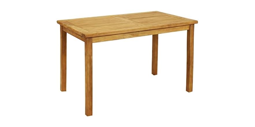 Sunnydaze Solid Teak Outdoor Dining Table