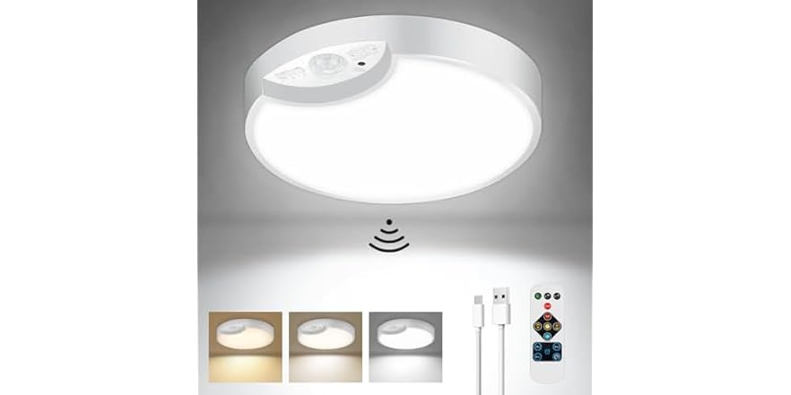 VerRon 7.5" Motion Sensor Ceiling Light- Choose Color