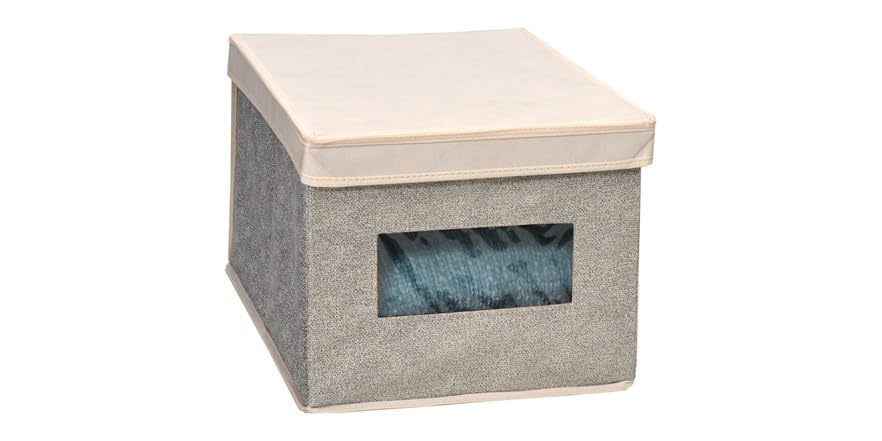 Folding Storage Box with Lid & Window