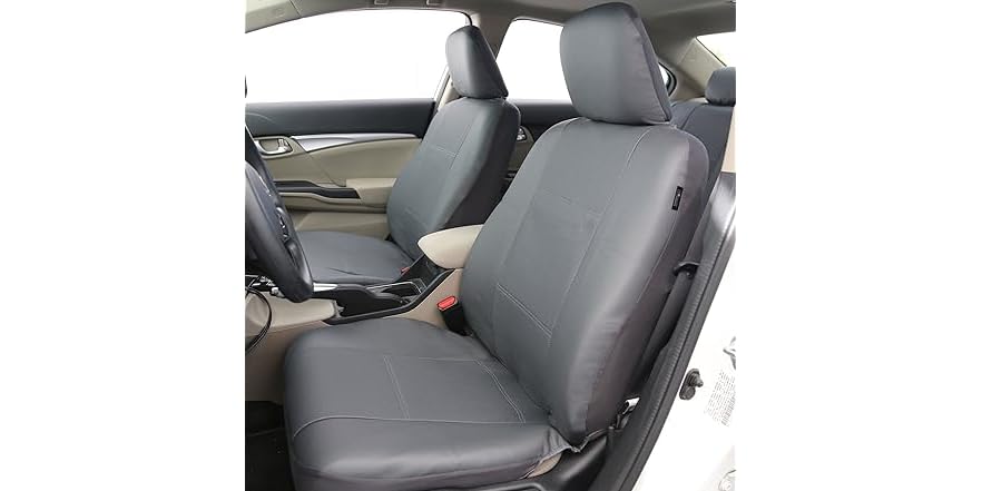 FH Group Front Faux Leather Car Seat Cover