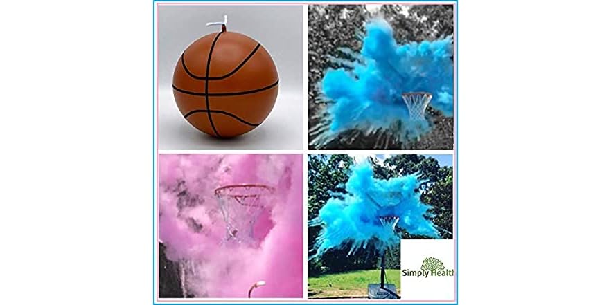 Gender Reveal Basketball, Pink and Blue