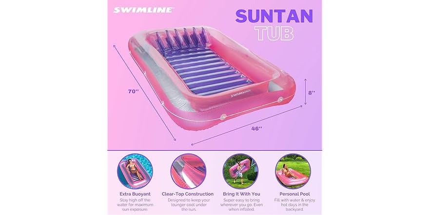 Swimline Inflatable Floating Lounge