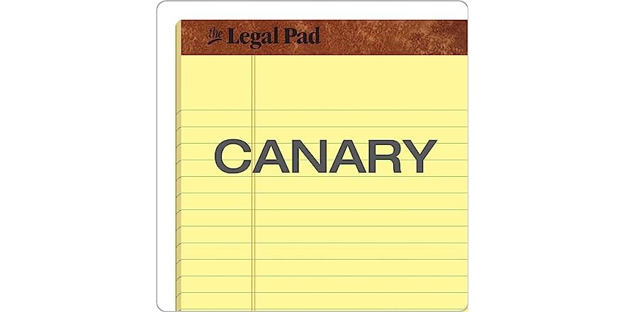 TOPS 8.5 x 11 Legal Pads Yellow 12ct