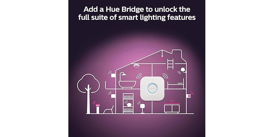 Philips Hue Smart 40W Candle-Shaped Filament LED Bulb - 2 Pack