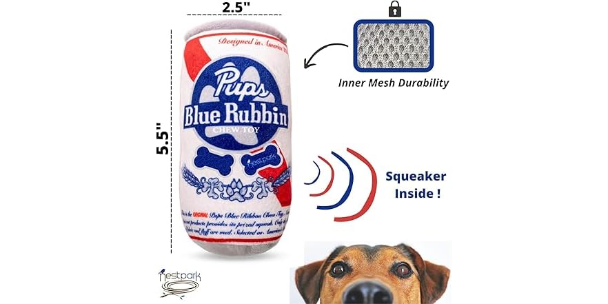 Nestpark Pup Light & Pups Blue Rubbin Toys