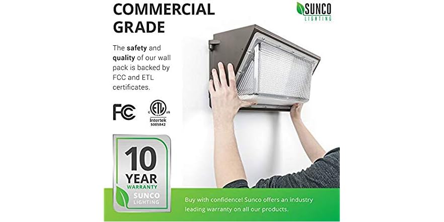 Sunco Lighting 80W LED Wall Pack