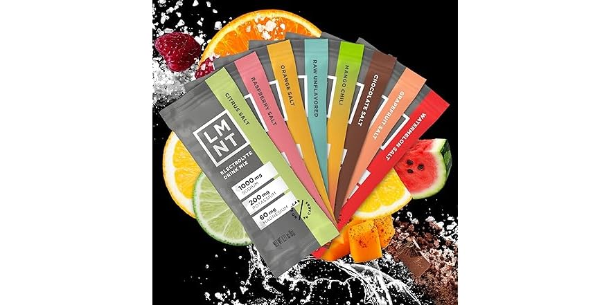 (8 Ct) LMNT Zero Sugar Electrolytes Sample Pack