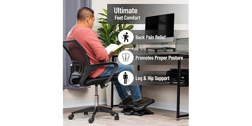 Mind Reader Under Desk Foot Rest