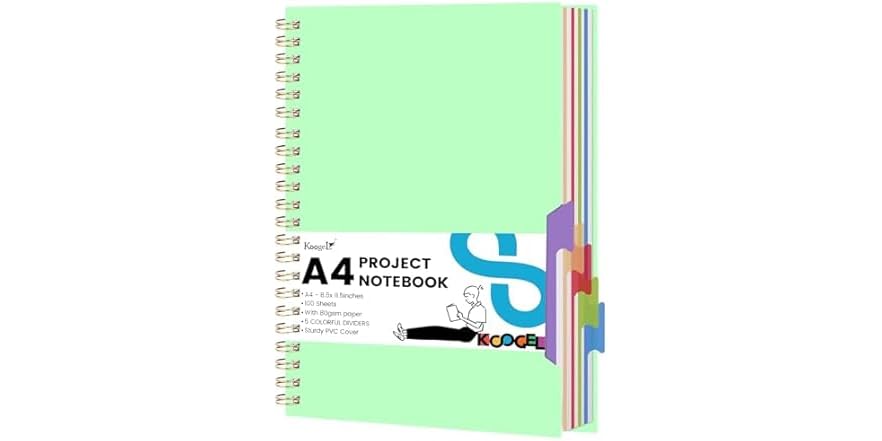 2 Pack A4 Spiral Notebook