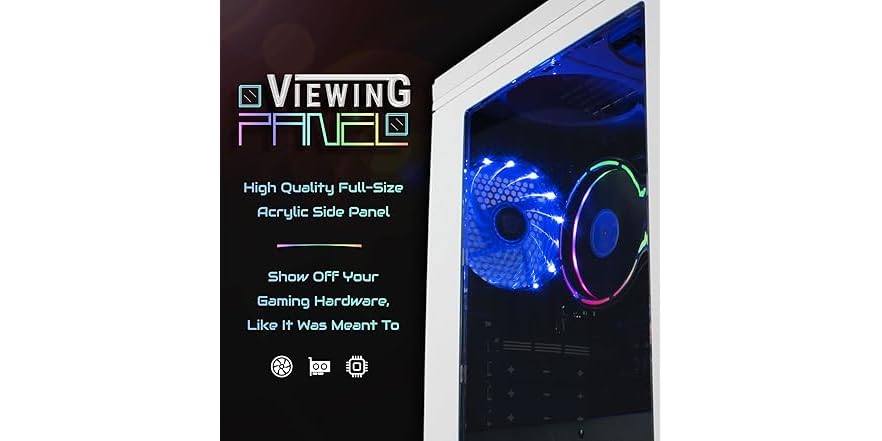 Periphio Warp Gaming PC Computer - AMD Ryzen 5 Elite 4-in-1 Gaming Bundle