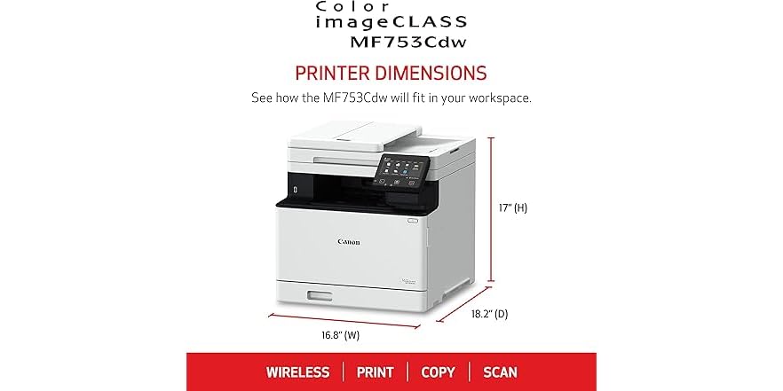 Canon Color imageCLASS MF753Cdw Laser Printer