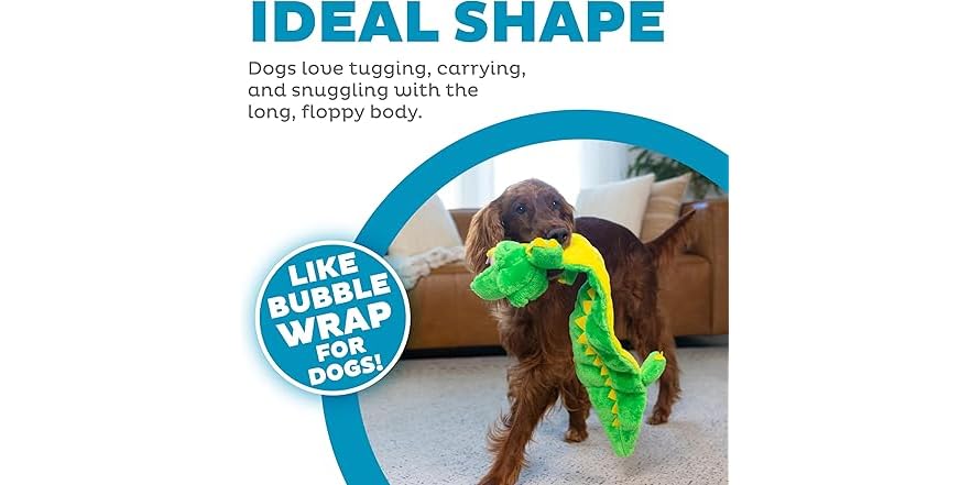 Outward Hound Squeaker Matz Plush Gator Dog Toy, XL 642833
