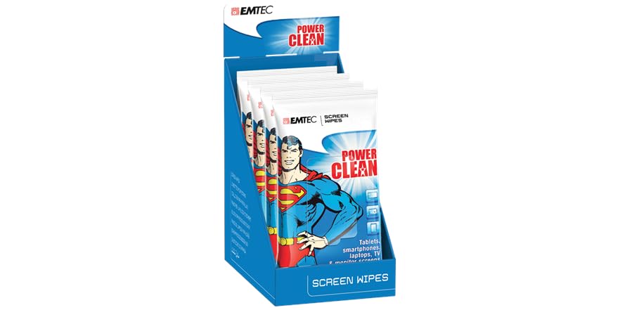 EMTEC Power Clean Cleaning Wipes 6-Pack