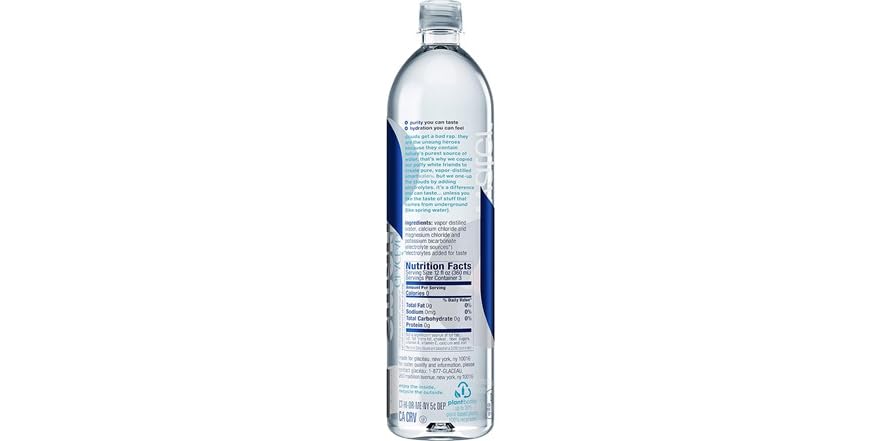 smartwater Vapor Distilled Water Bottle 1L - 6pK