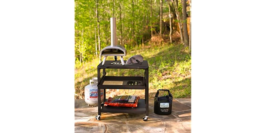 NUUK Heavy Duty Rolling Outdoor Pizza Oven Table