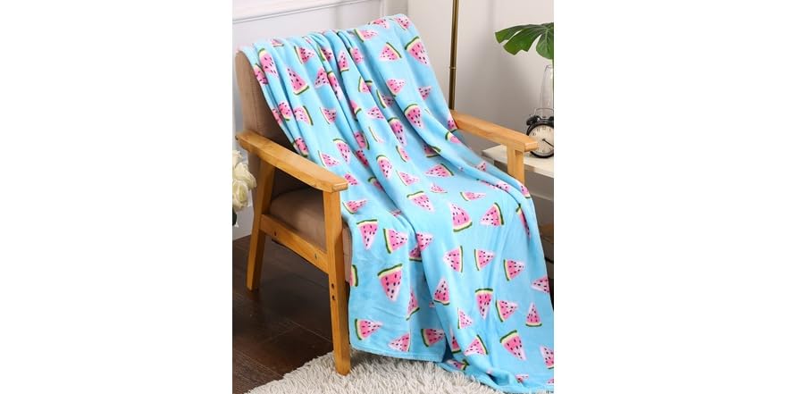 2PK Micro-Plush Throw 50x60" Watermelon