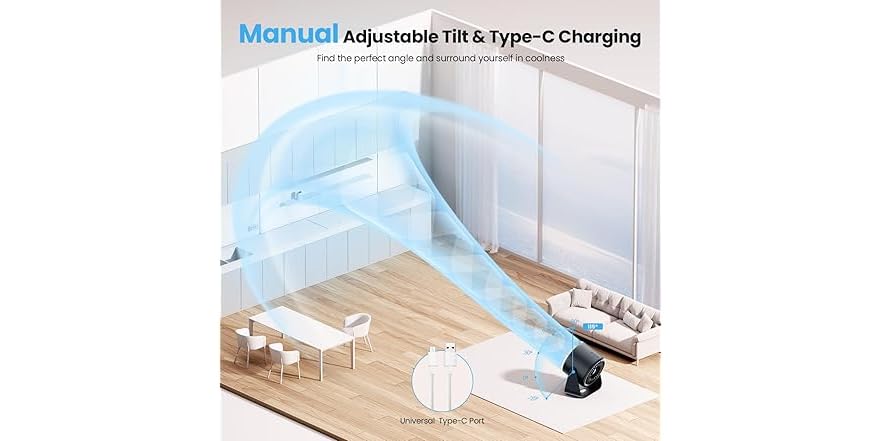 WSKEN Quiet LED Digital Desk Fan