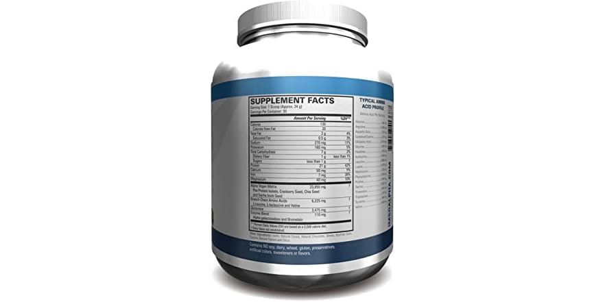 Alpha Vegan Protein, Chocolate, 2.2 lbs