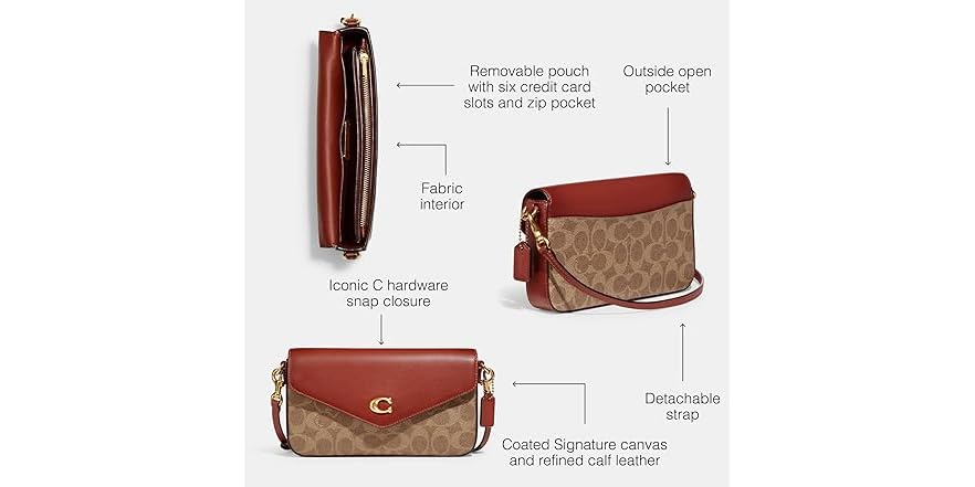 Coach Signature Wyn Crossbody Tan Rust