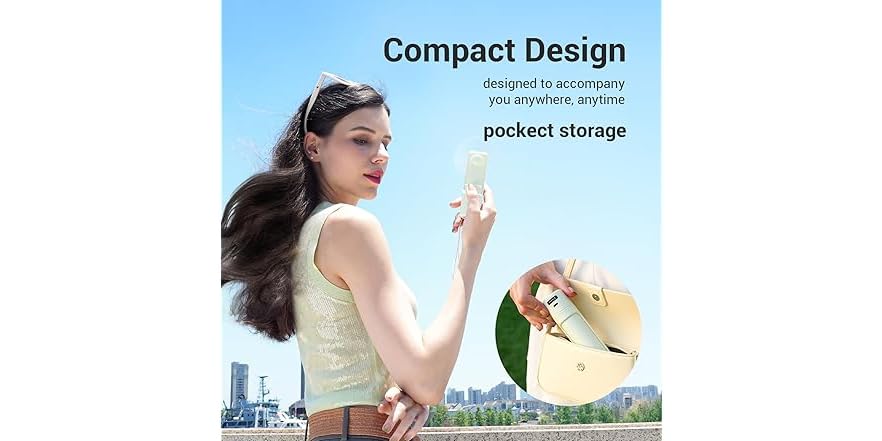 SodaRide Mini 3-in-1 Portable Fan Rechargeable 544417