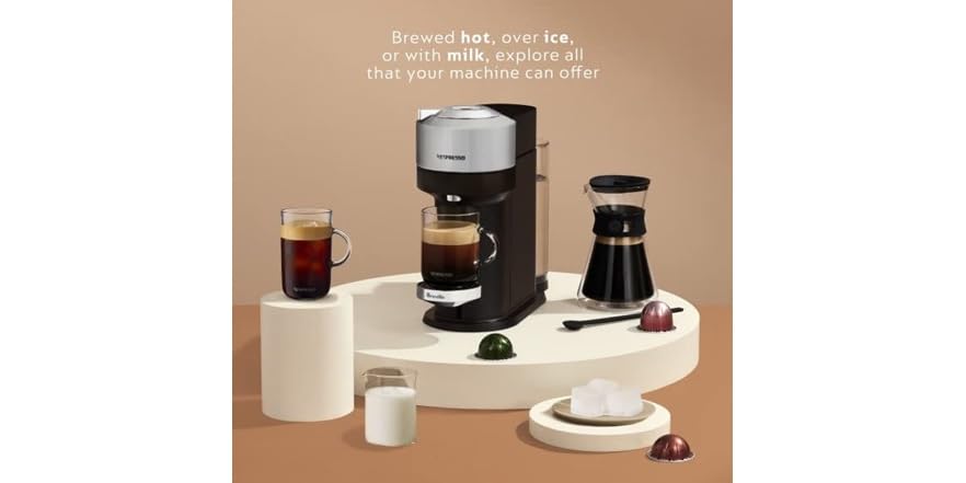 (NEW!) Nespresso Vertuo Next Deluxe Bundle (Open Box)