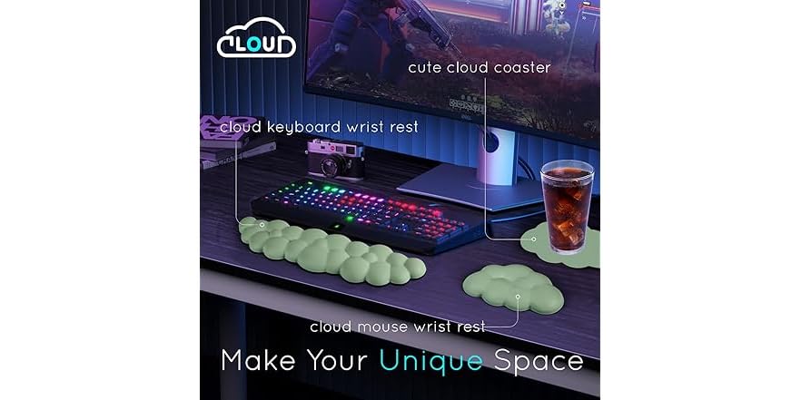 Cloud Wrist Rest for Computer Keyboard
