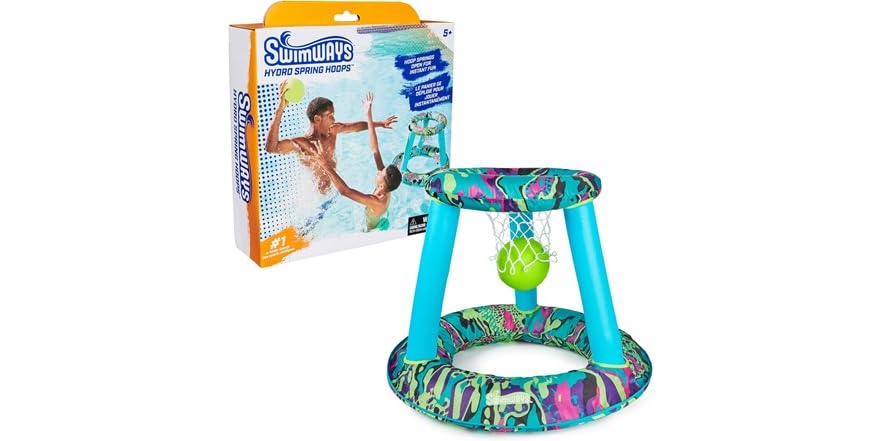 SwimWays Inflatable Pool Basketball Set