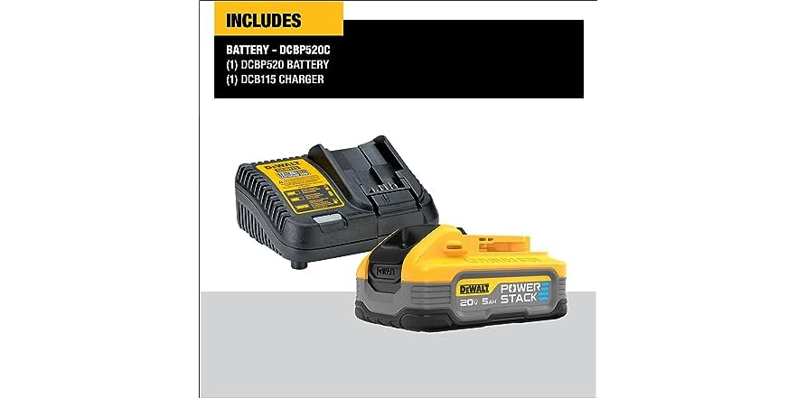 DEWALT DCBP520C Powerstack 20V MAX 5Ah Battery Kit