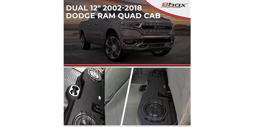 Bbox Dual 12" Sub Enclosure 02-18 Dodge Ram