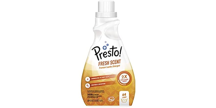 Presto! Concentrated Liquid Laundry Detergent, 48 oz