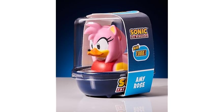 TUBBZ Mini Amy Rose Rubber Duck Figure